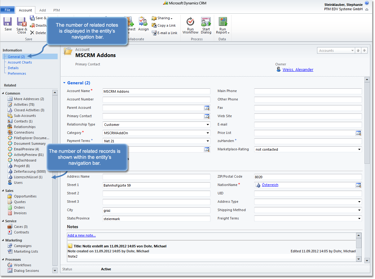 RecordCounter for MS CRM 2011